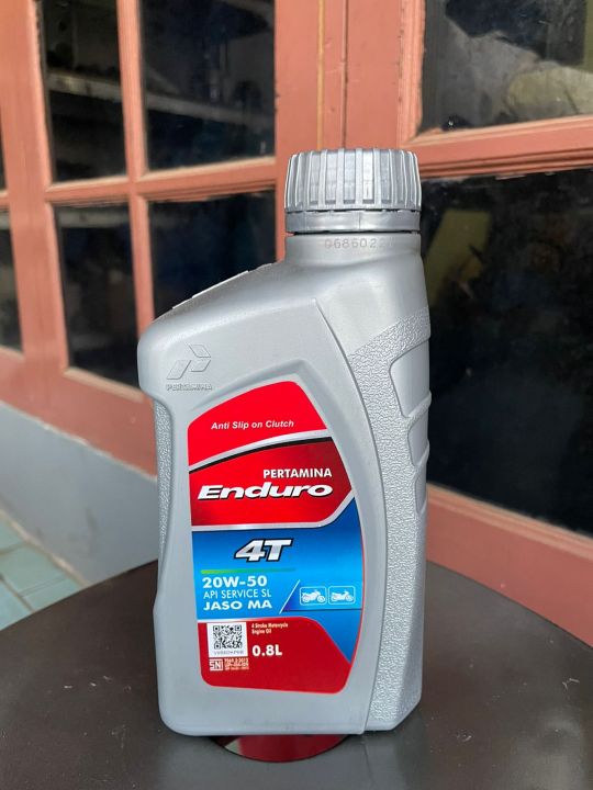 Oli Motor Pertamina - ENDURO 4T 20W-50 API SL JASO MA (0,8L) - OLI OIL MESIN ENDURO 4T 20W-50 0 ...