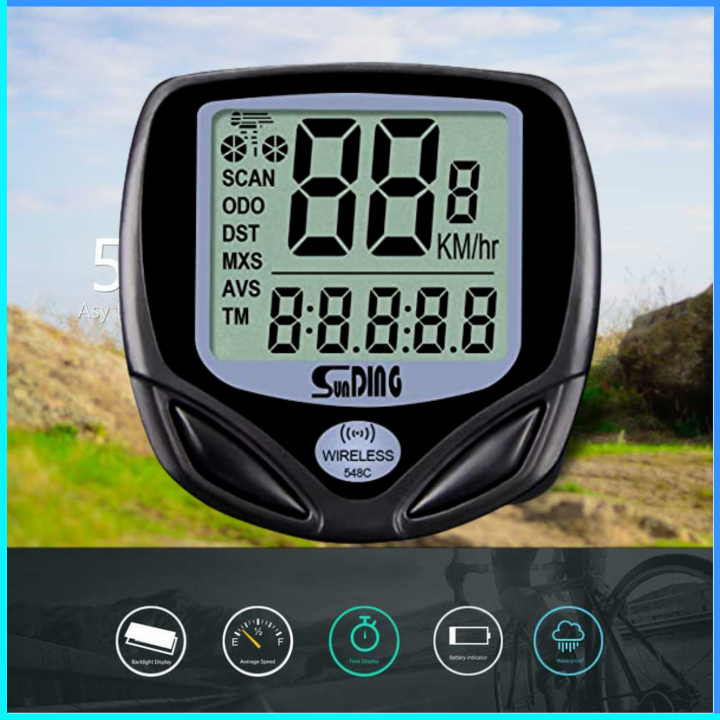 COD SUNDING Speedometer Sepeda Wireless Display LCD / speedometer ...