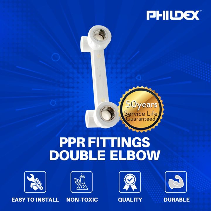 [all-powerful] ,PHILDEX PPR Fittings - Double Elbow | Lazada PH