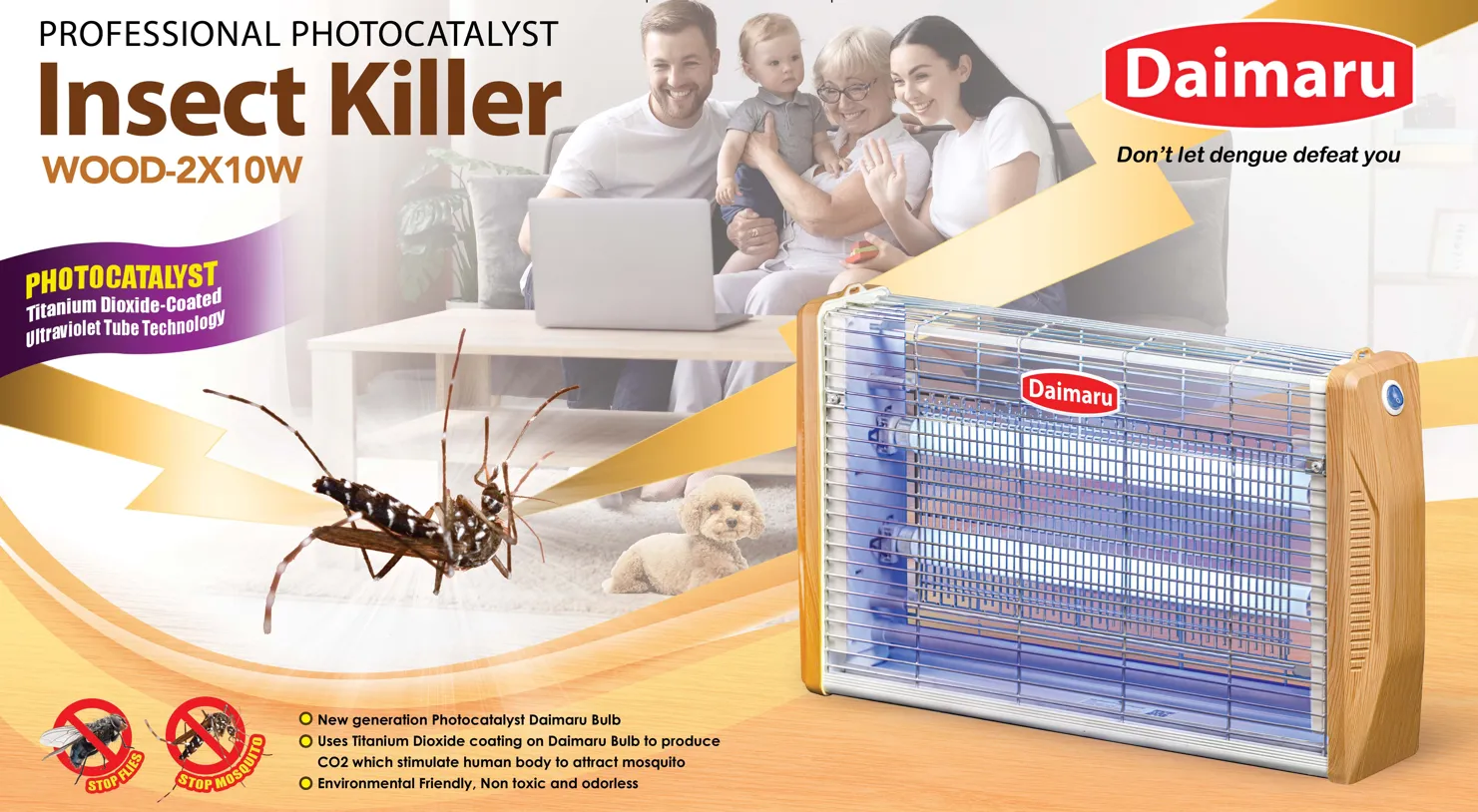 Daimaru WOOD-2X10W Mosquito Electric Insect Killer | Lazada PH