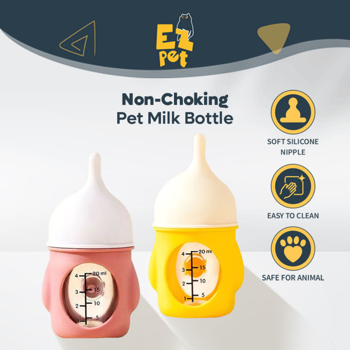 EZPET🐱【Non-Choking Pet Milk Bottle 0~3Mnths】Kitten Feeding Bottle ...