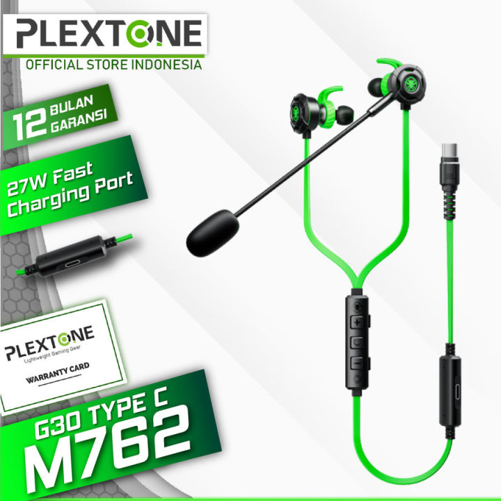 Plextone M762 Type-C G30 GOW Series Charging Gaming Earphone With Boom ...