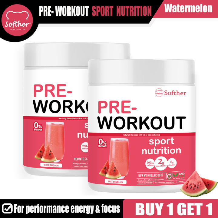 SOFTHER Pre Workout Supplement Protein Pre-Workout Drink Drink 300G ...