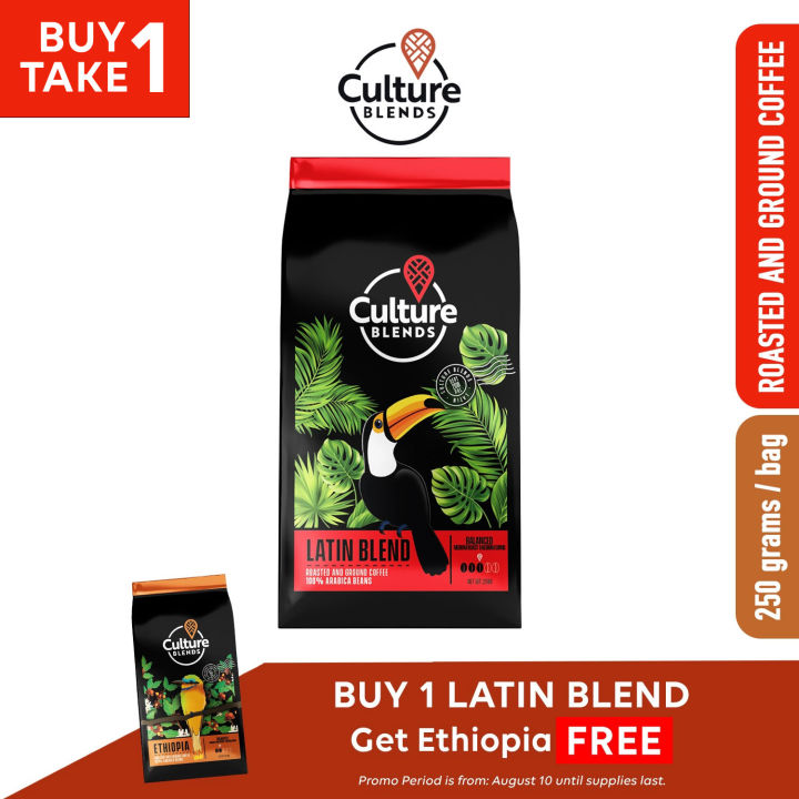 CULTURE BLEND Latin Blend Roasted and Ground Coffee 250g + CB Ethiopia ...