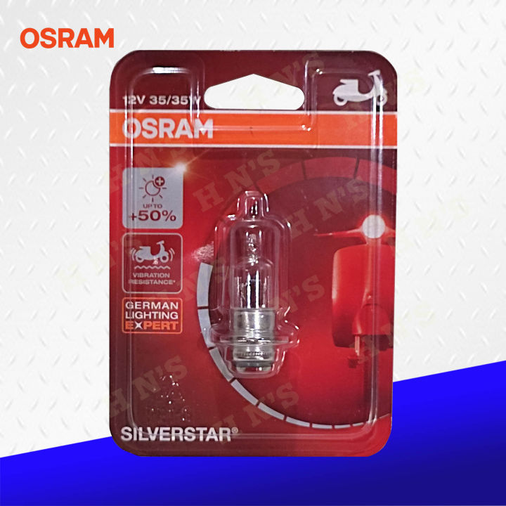 OSRAM Motorcycle Halogen Bulb Silverstar 12V 35/35W 1 LEG ( 62337SVS ...