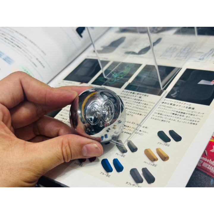 หัวเกียร์ Moon Eye แท้ ญี่ปุ่น มือสอง สภาพสวยมาก mooneyes chrome ball ...