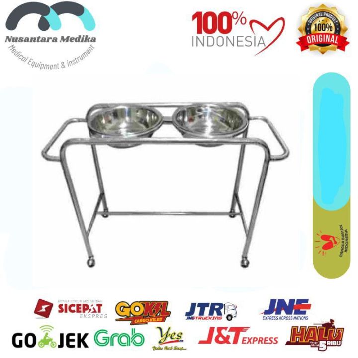 Troli Double Waskom Bahan Stainles Steel Tiang 4 | Lazada Indonesia