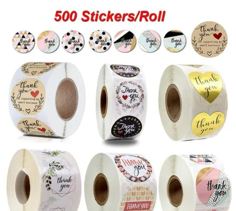 Handmade Thank You Stickers TY sticker aprox 500pcs per roll | Lazada PH