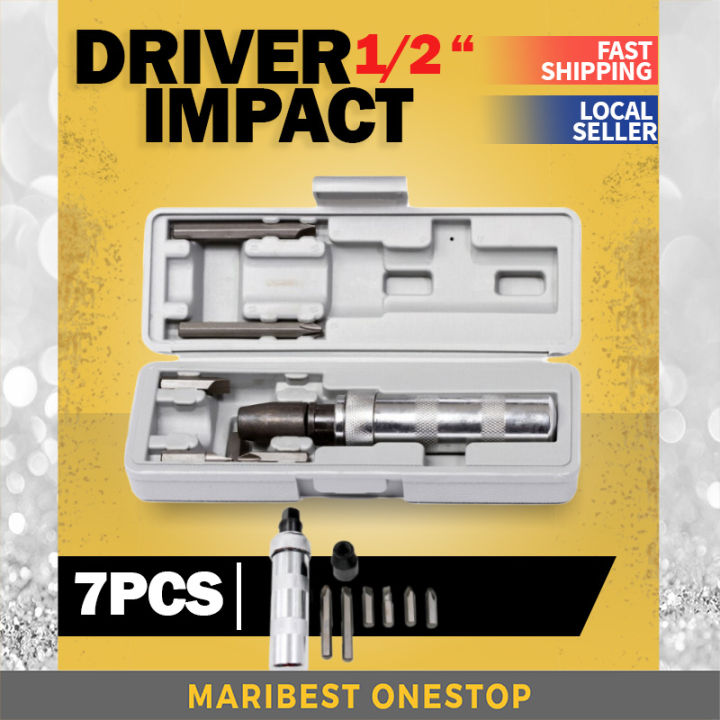 1/2 “ Hand Impact Driver Set with 6 Bits 7PCS LWHT60502 sepana impak ...