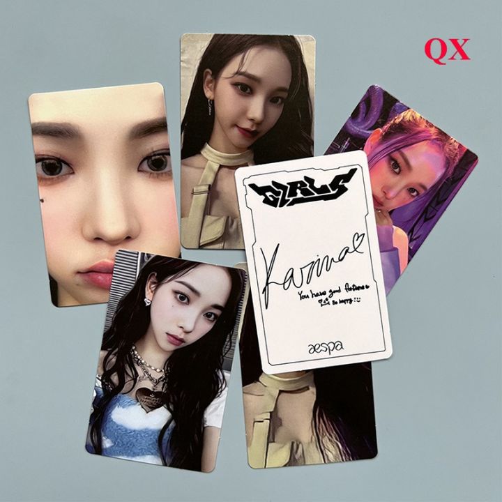 Lively QX 5Pcs/Set Kpop Aespa Photocards Album Girls Winter Karina ...