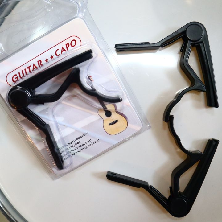 Guitar Capo คาโป้ มี 2 สีให้เลือก ขาว/ดำ ใช้งานง่าย แข็งแรง หนีบสายได้ ...