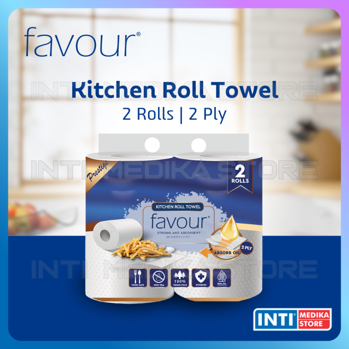 FAVOUR by MONTISS - Kitchen Roll Towel 2in1 80s x 2 Rolls | Tisu Gulung ...
