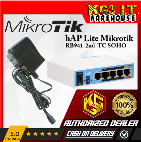 hAP Lite Mikrotik RB941-2nd-TC SOHO Router w/ Wifi for Hotspot / Vendo ...