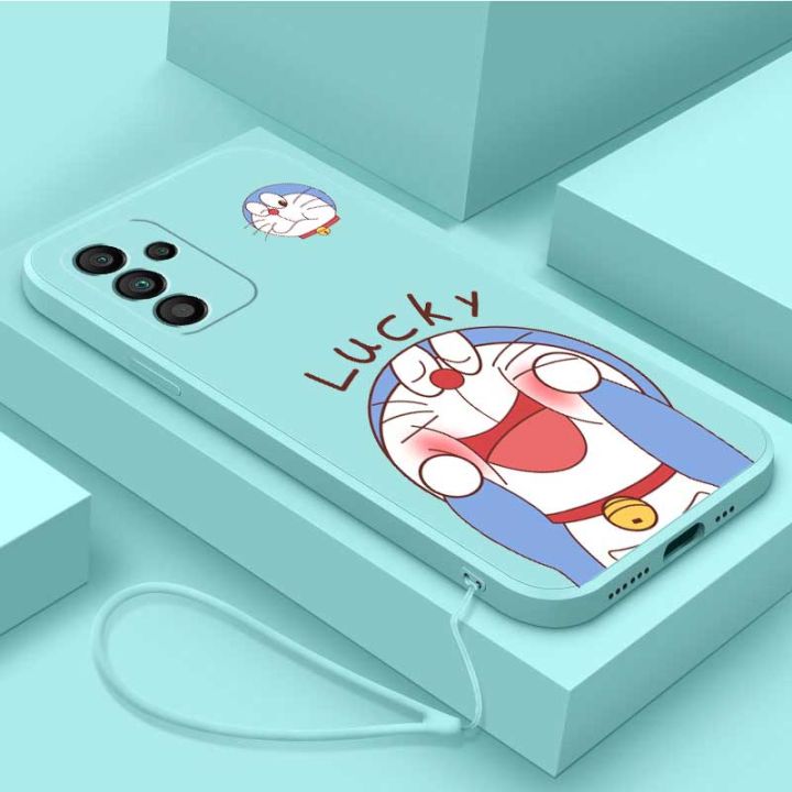 Samsung Galaxy A56 A36 A26 5G Cute Lucky Doraemon Phone Cover Liquid Silicon Case Shockproof ...