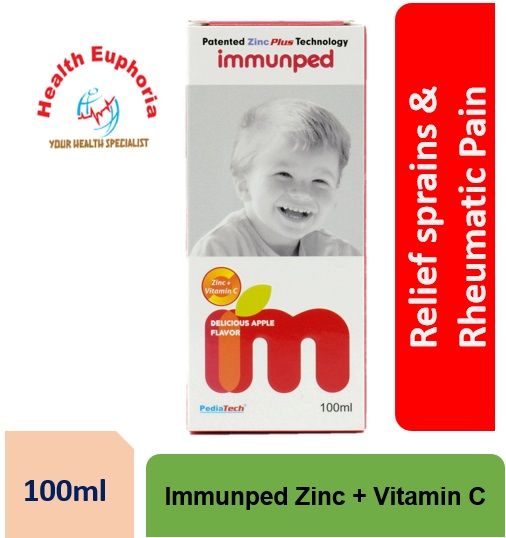 Immunped Kids Syrup Vitamin C + Zinc 100ml * Pediatrician Recommended ...
