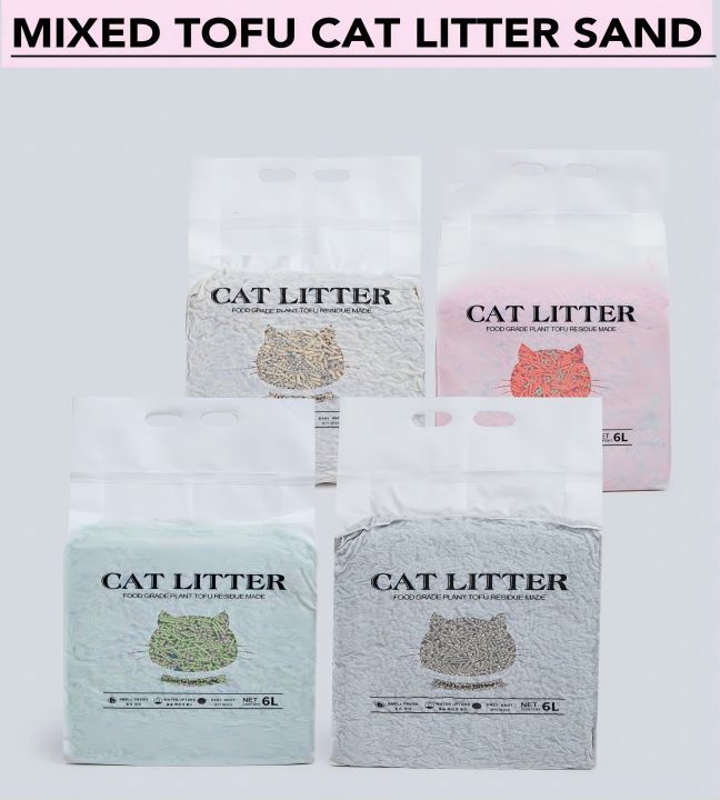 Pet Mixed Cat Litter 6L/ Pure Natural Healthy /Fast Clumping /Deodorant ...