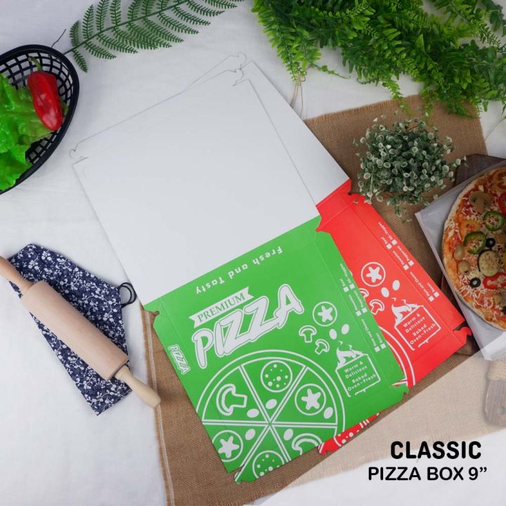 PIZZA BOX 9 INCHES (25 BOXES) with DESIGN | Lazada PH
