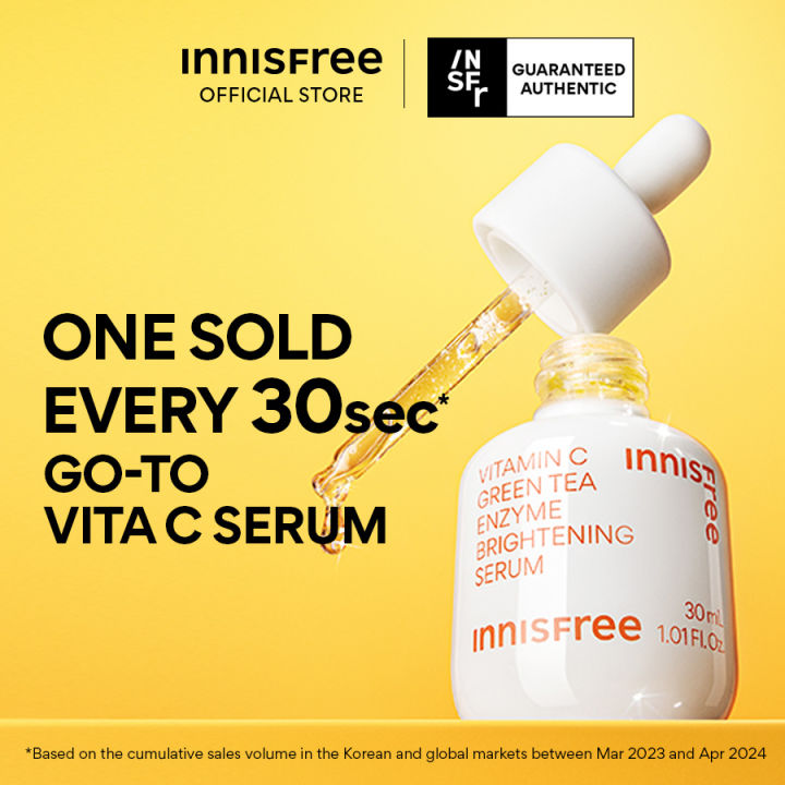 INNISFREE Vitamin C Green Tea Enzyme Brightening Serum 30ml ...