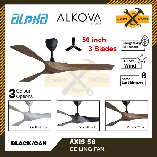 Alpha Fan Ceiling Fan with Remote Control Alkova Ceilling Fan 56" DC ...