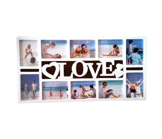 Bingkai Foto Love Ukuran 3R Dan 4R Hiasan Dinding Fancy Frame Foto 10 Slot Foto Aesthetic ...