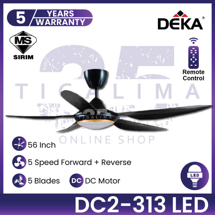 DEKA DC2-313 LED KRONOS F5DC LED 56Inch 5 Blades Forward+Reverse DC ...