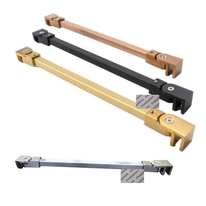 Wall-To-Glass Shower Enclosure Fixing Square Bar Bracket Swaying ...