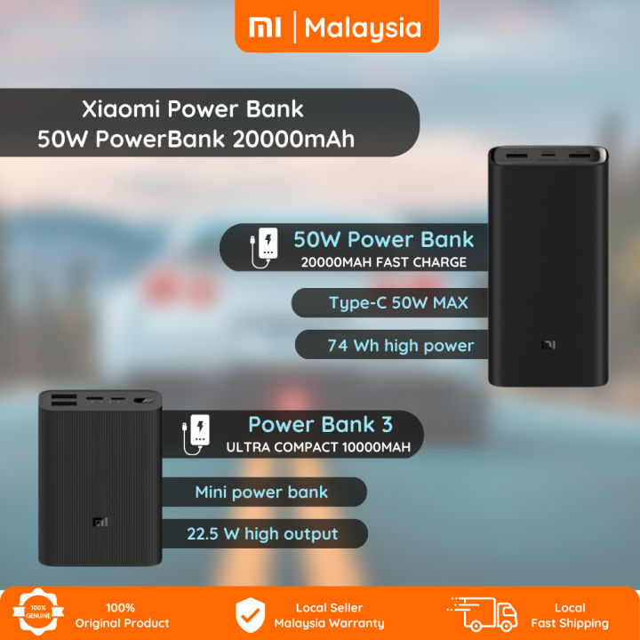 Xiaomi 50W Fast charge Powerbank Power bank 20000mAh | Xiaomi Power Bank 3 Ultra compact Fast ...