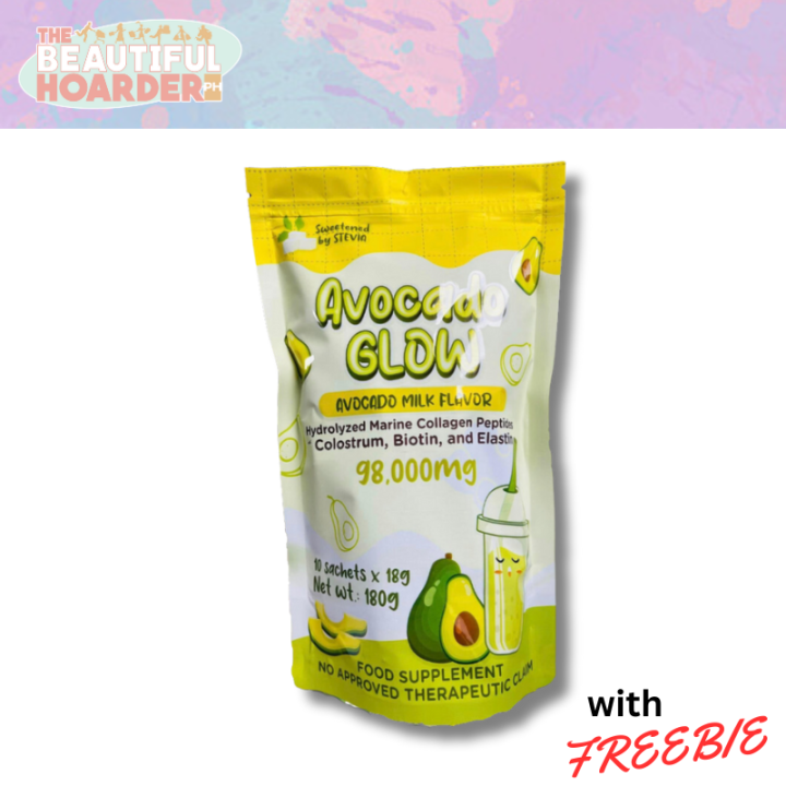 Avocado Glow Collagen and Glutathione Drink Avocado Milk Flavor (10 ...