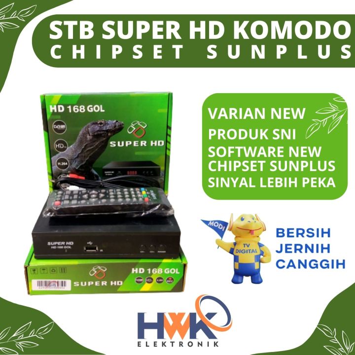 Set top box DVBT2 Super HD Komodo Sunplus New socket UHF | Lazada Indonesia
