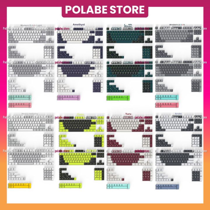 Keycap CMK Chery Yuru double shot Cherry profile Arctic Modern Dolch dùng trên nhiều layout bàn ...