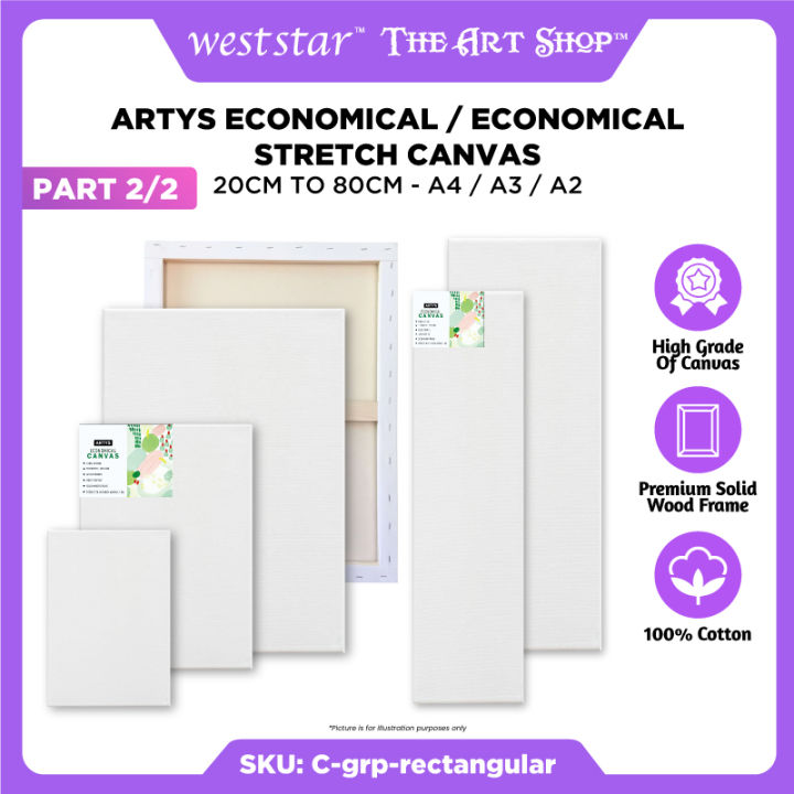 [WETAS] 6187C Stretched Canvas Painting Canvas Board Acrylic / Oil ...