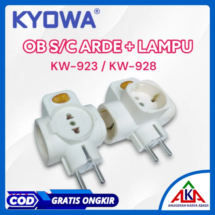 Stop Kontak Cabang 3 KYOWA KW-923 / KW-928 Steker Arde T OB Saklar Lampu 10A SNI | Lazada Indonesia