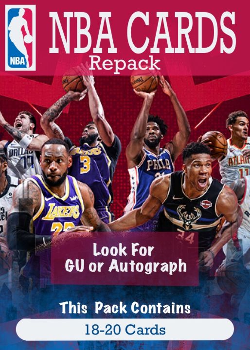 NBA CARDS REPACK 18-20 CARDS PER PACK Look for Game Jersey card or ...