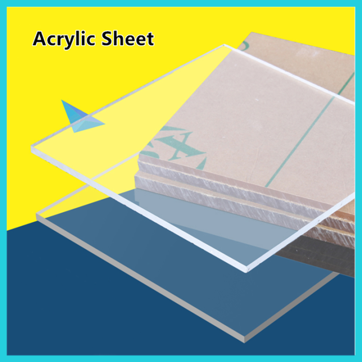 Clear Acrylic Sheet Hard Plastic Plexiglass Panel Pre Cut Transparent ...