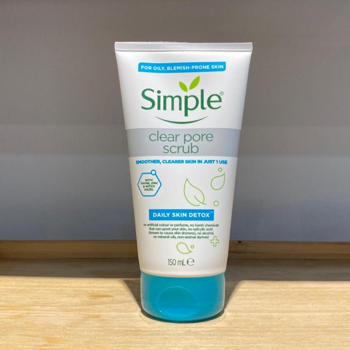 Simple Clear Pore Scrub Daily Skin Detox 150ml | Lazada