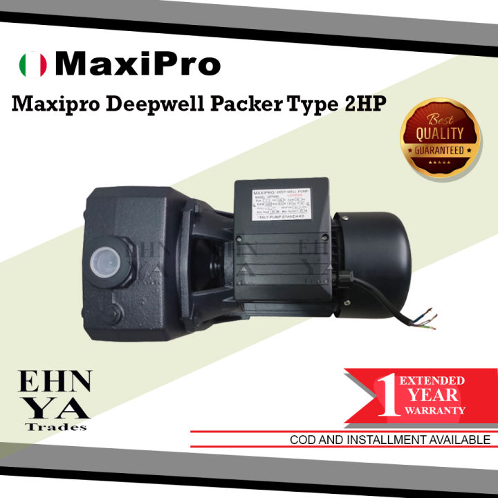 MAXIPRO Electric Deepwell Water Pump 2HP with Adapter & Ejector Packer ...