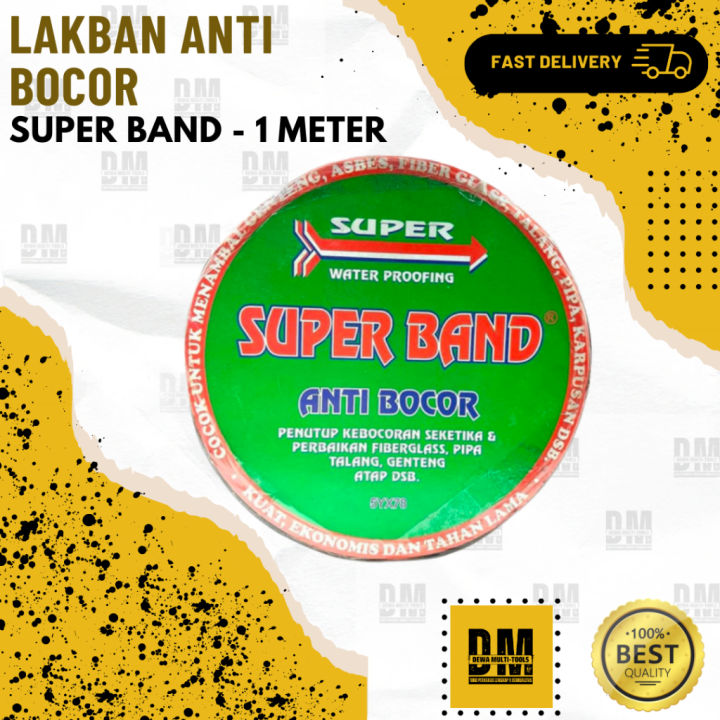 Lem Aspal Lakban Anti Bocor Tambal Asbes Atap Genteng Super Band 1 m ...