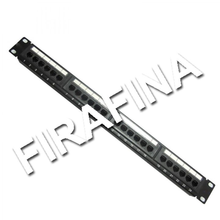 PALING MURAH ! Cat5e Pro RJ45 Patch Panel 24 Port for 1U 19 Inch Server ...