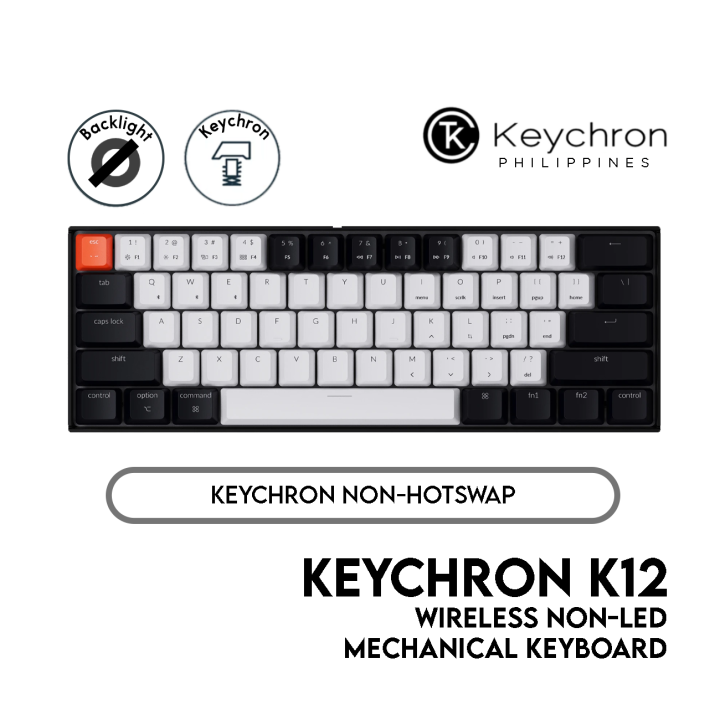 Keychron K12 Mechanical Keyboard (60% Layout, Wired/Bluetooth, Non-LED ...