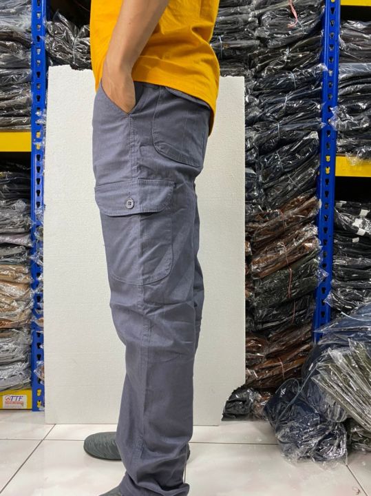 SELUAR KERJA 6 POKRT KAIN COTTON cargo long pants 6 pockets seluar ...