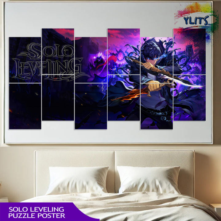 Solo Leveling Puzzle Poster Wall Art – Sung Jin-Woo Epic Design (25x50 ...
