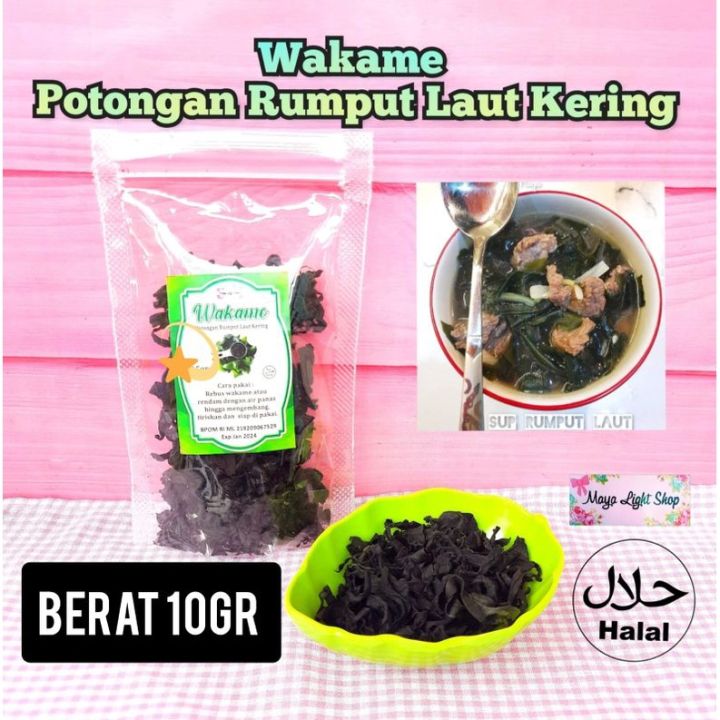 Wakame halal driedseaweed sup rumput laut kering sup miyeok nori kering ...