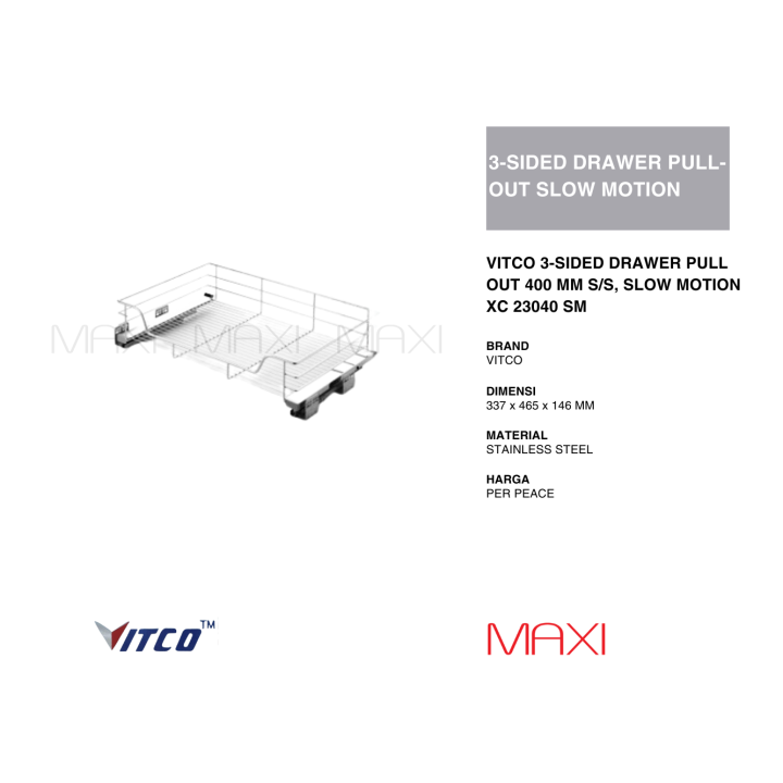 HARFIT Moderna Elegante Side Pull Out Basket Side Pull Out Basket ...