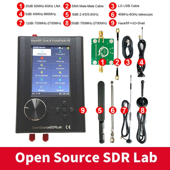 Hackrf Portapack H2 Mayhem Firmware Flashed Hackrf One 1mhz To 6ghz