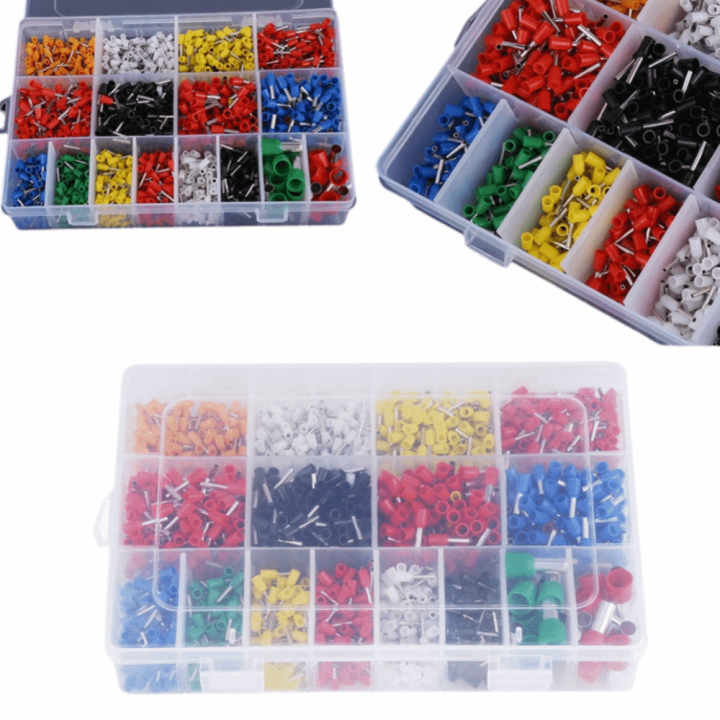 JURHOMIE 2120PCS Plastic Storage Box Wire Crimp Connector Insulated ...