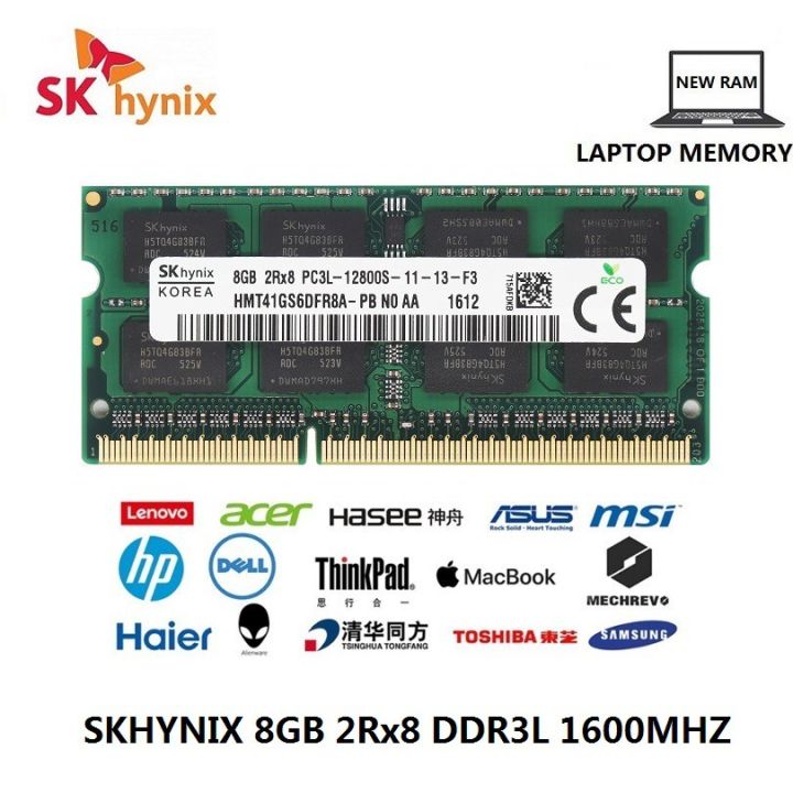 SK Hynix 8GB 2Rx8 PC3L-12800 DDR3L 1600MHz 204Pin 1.35V SODIMM RAM Laptop Memory | Lazada PH