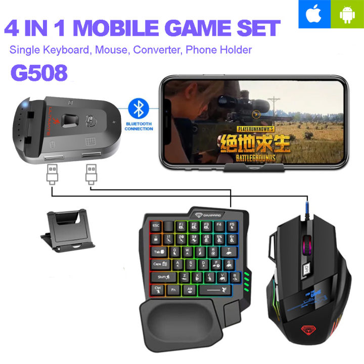 Paket Lengkap Keyboard Gaming Untuk HP RGB with Mouse Gaming RGB plus ...