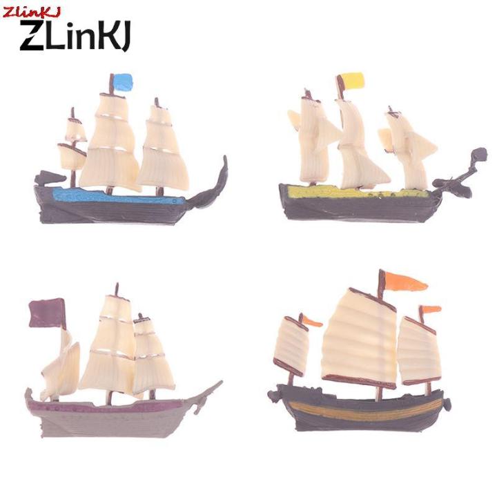 Miniature Model Mini Pirate Ship Sea Yacht Ocean Pleasure Boat Decor ...