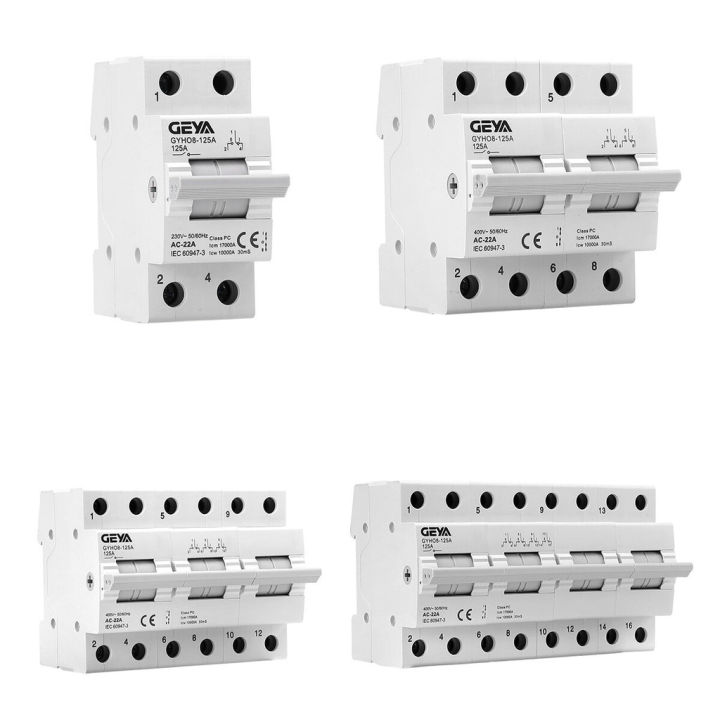 GEYA Manual Changeover Transfer MTS Isolating Switch 1/2/3/4P 100/125A ...