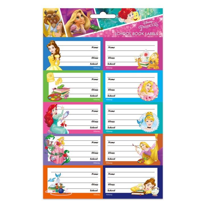 DISNEY PRINCESS SCHOOL BOOK STICKER NAME LABEL | Lazada